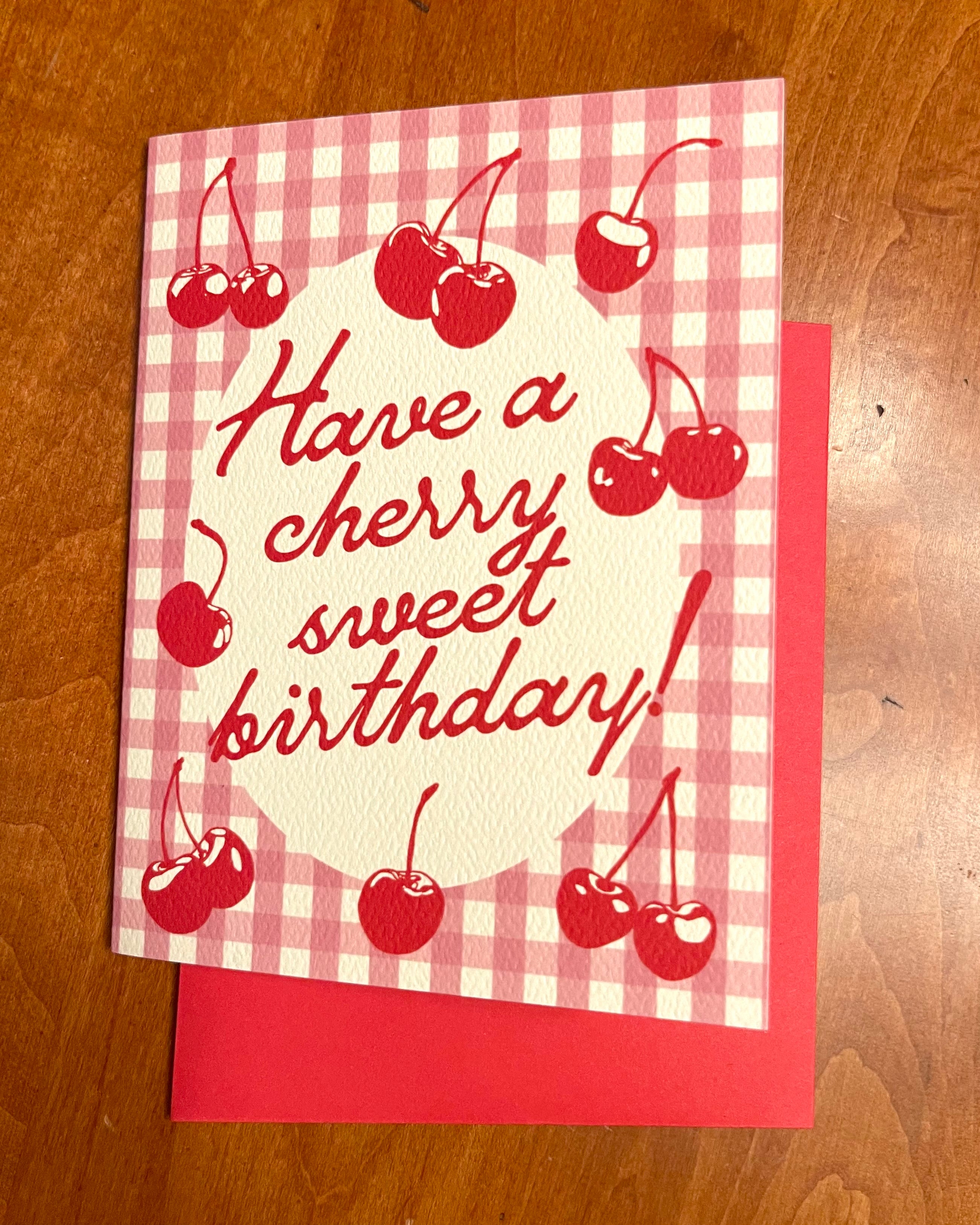 Cherry Birthday Card – Kira Cyan