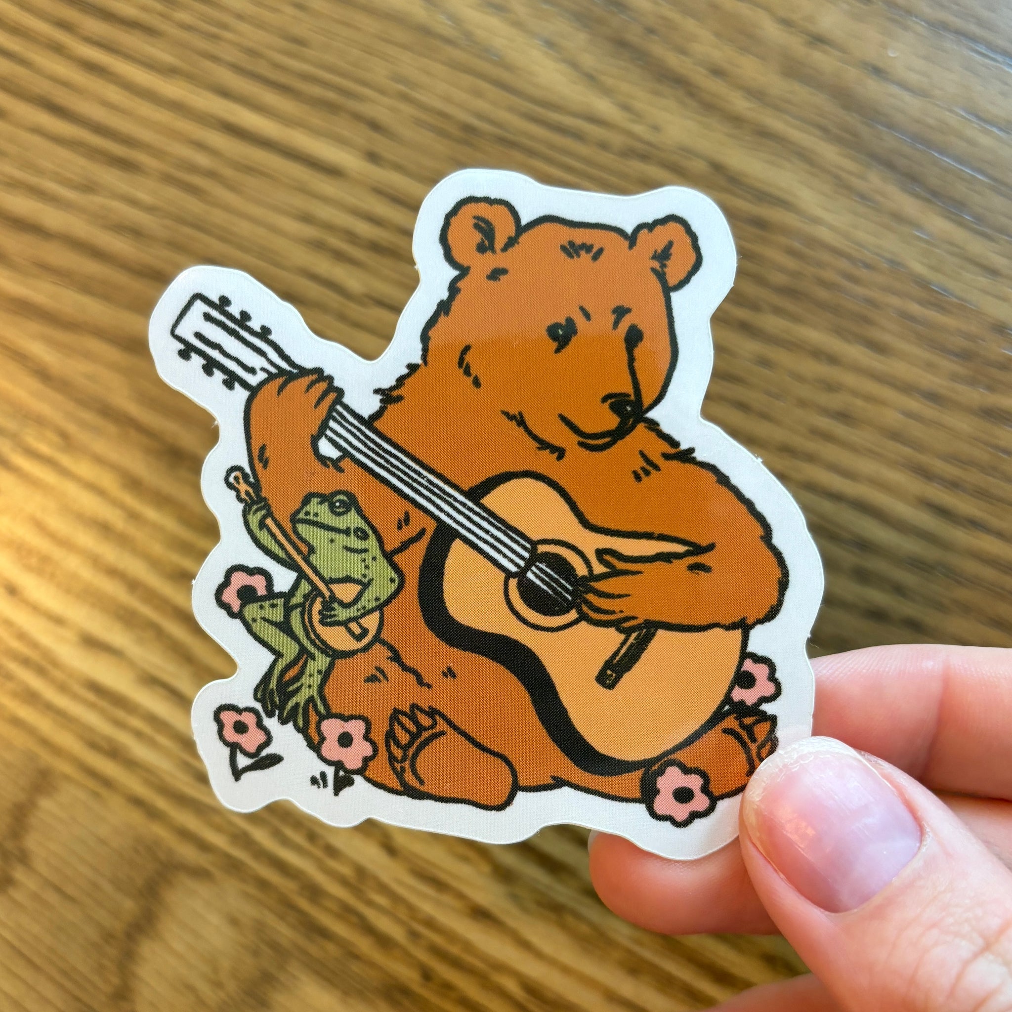 Bear Frog Sticker – Kira Cyan