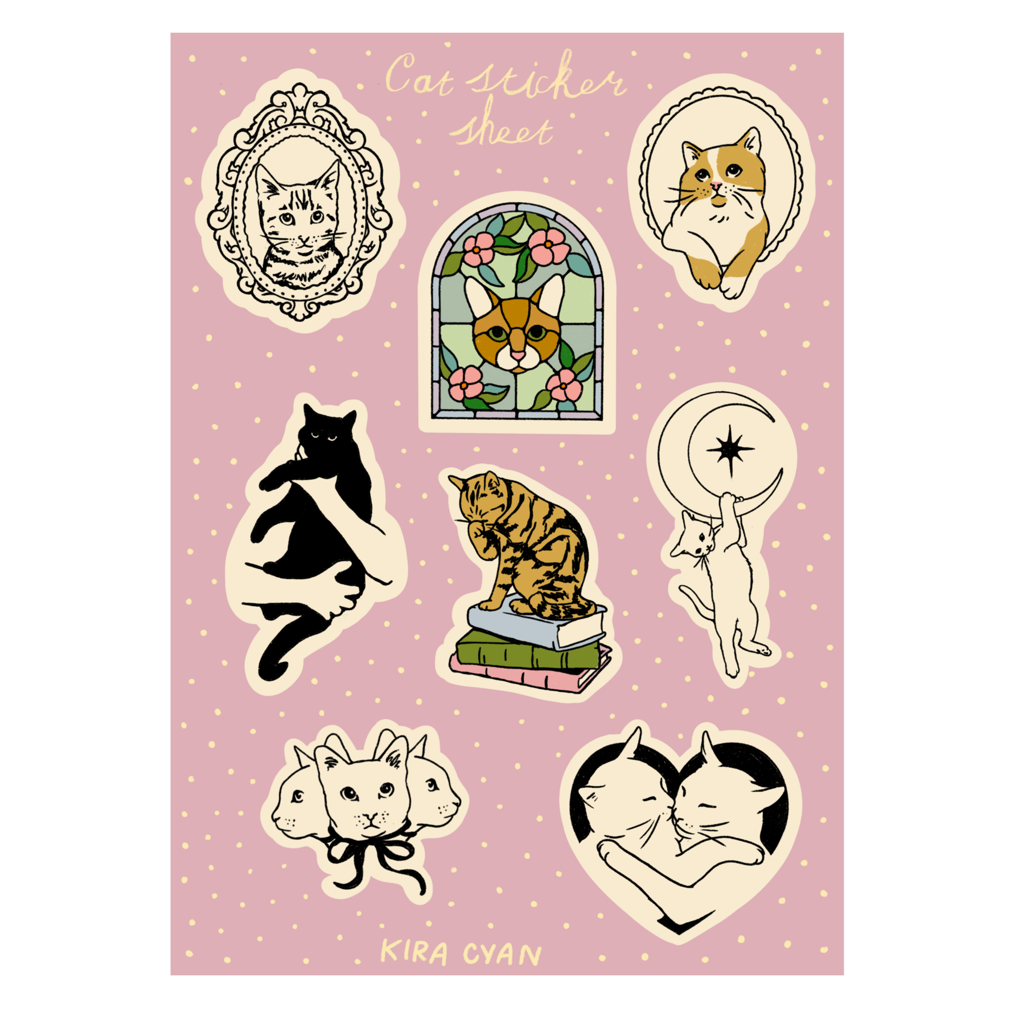 Cat Sticker Sheet – Kira Cyan