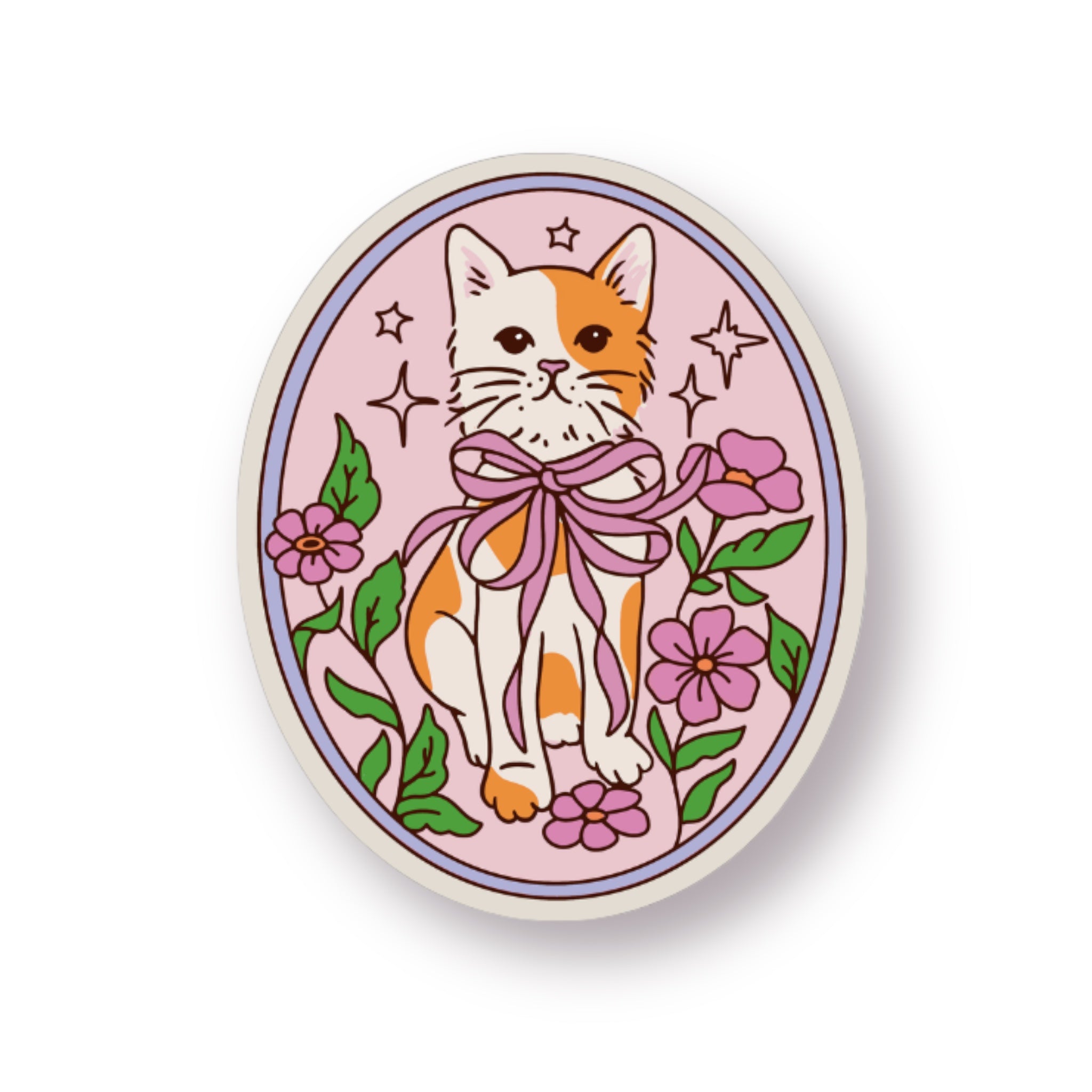 Kitten Badge Sticker – Kira Cyan